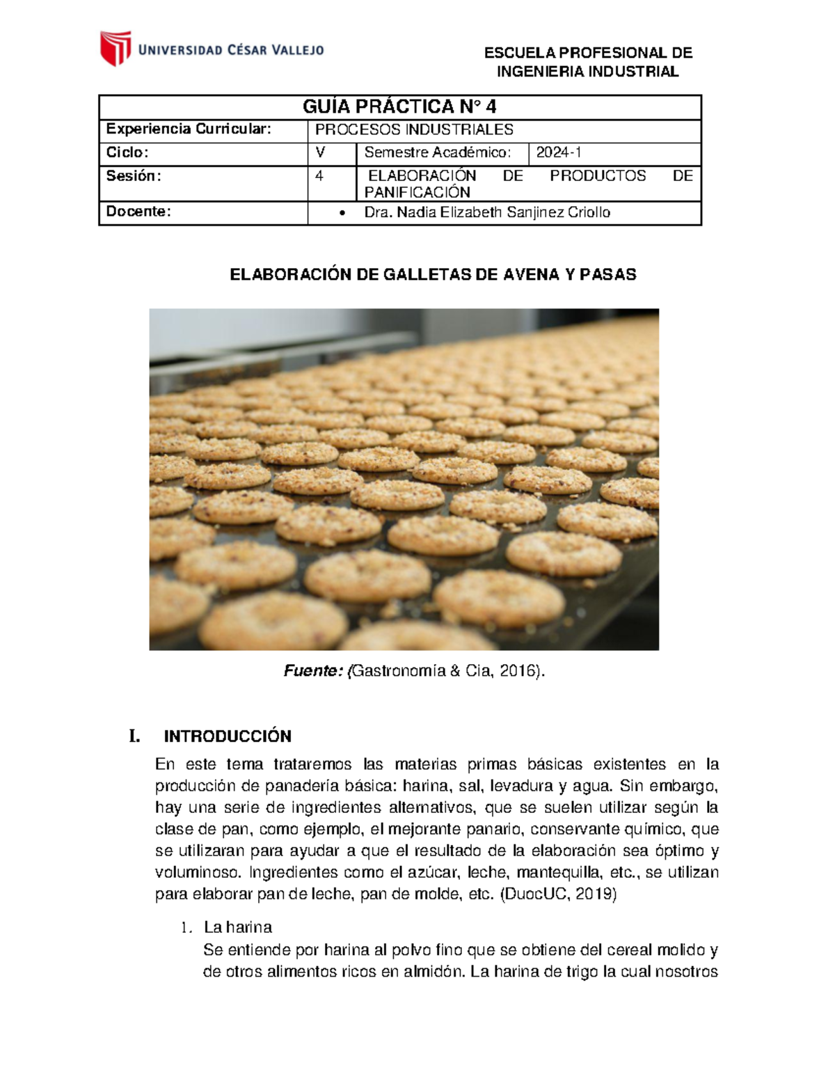 Guía práctica 4. Elaboración de productos de panificación - GUÍA ...