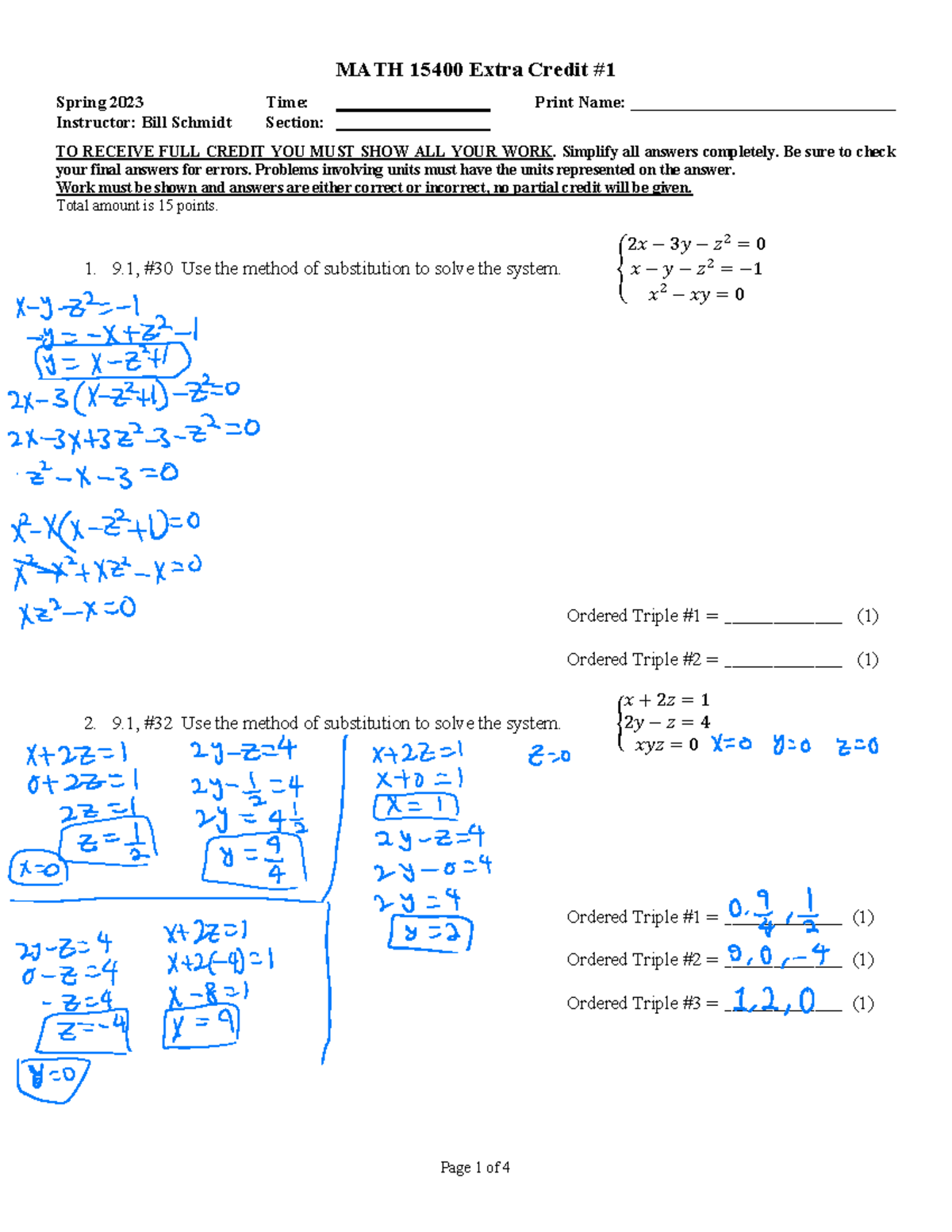 Extra-Credit-01 - extra credit 1 - Spring 2023 Time: Print Name