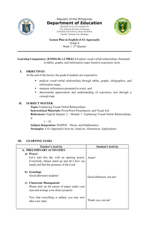 A detailled lesson plan Literary Genre - A DETAILED LESSON PLAN IN ...