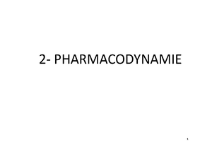 Pharmaco Gen Chap2 Part2 Colors - 2- PHARMACODYNAMIE 2- PHARMACODYNAMIE ...