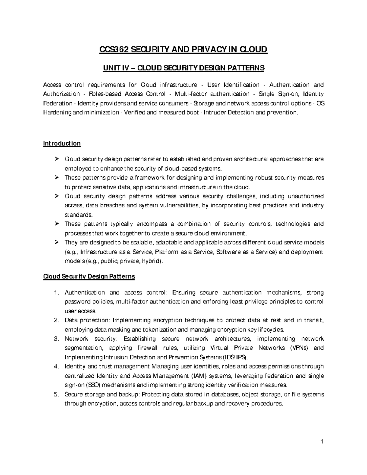 CCS362 SPC Notes Unit 4 - CCS362 SECURITY AND PRIVACY IN CLOUD UNIT IV ...