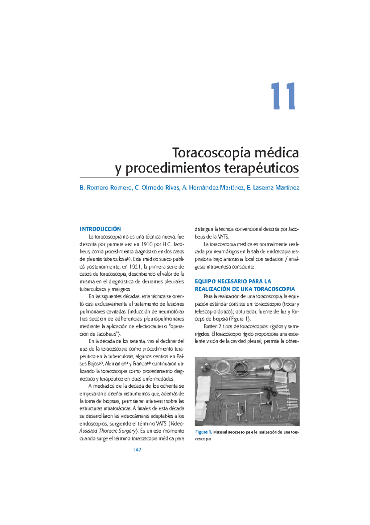 EB04-11 toracoscopia - Toraciscopia, procedimiento - INTRODUCCIÓN La ...