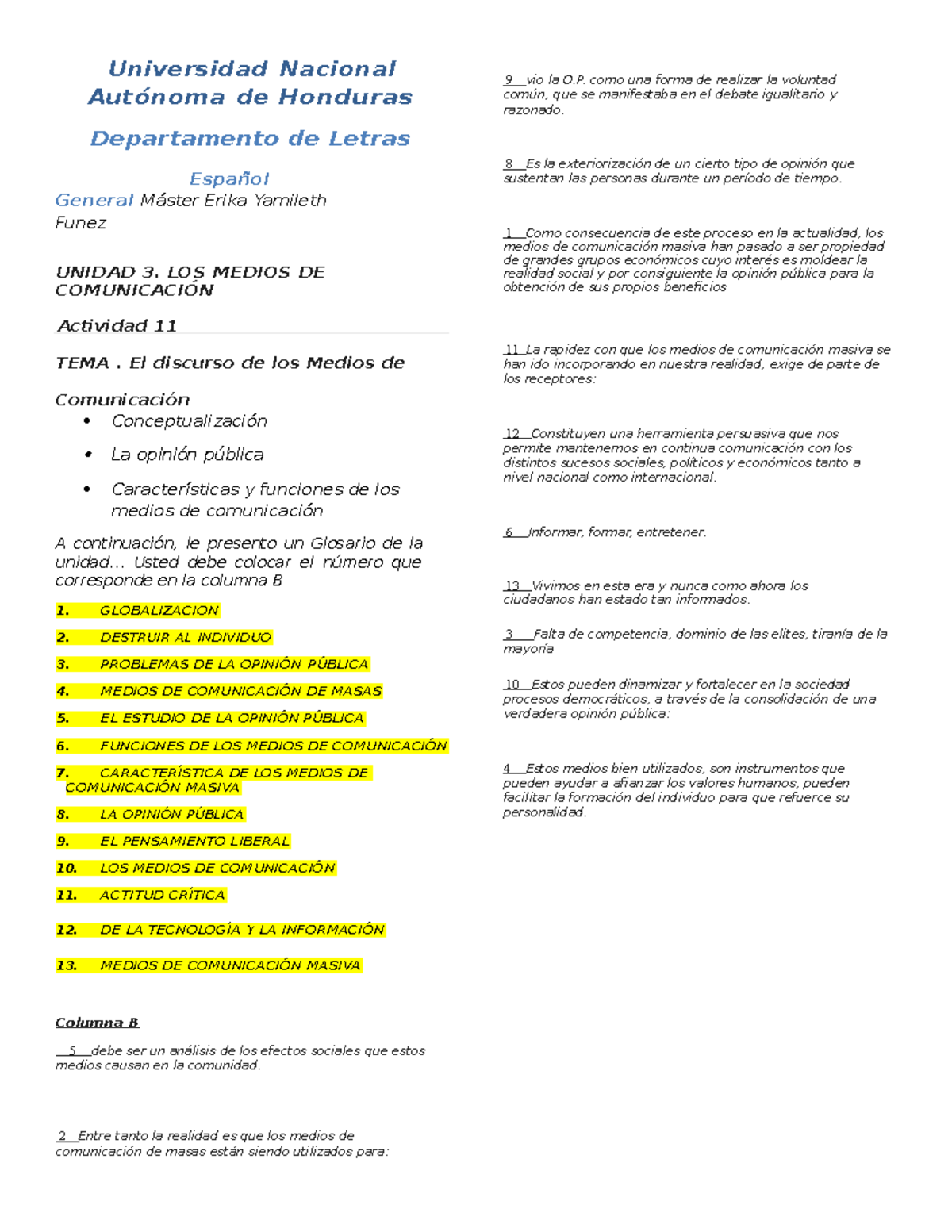 Guia 1 de la unidad 3 - Universidad Nacional Autónoma de Honduras ...