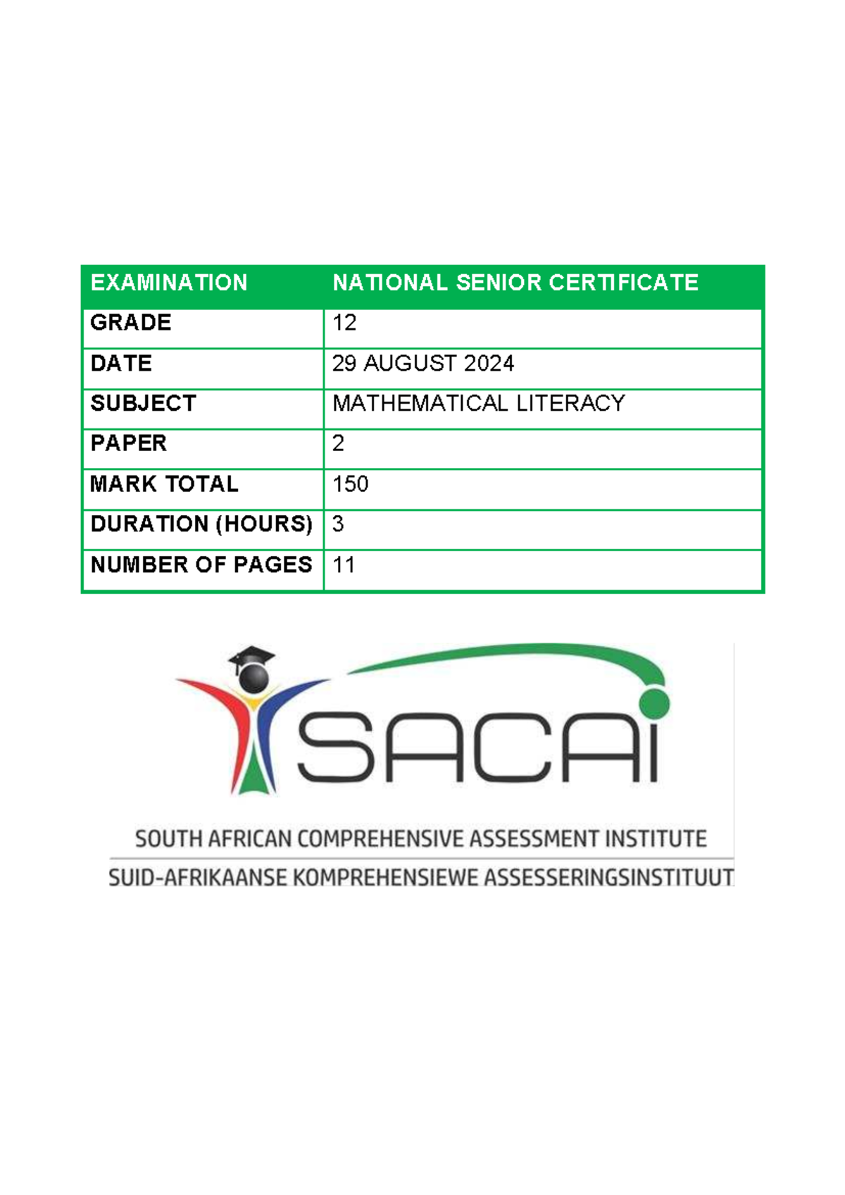 MATH LIT P2 QP Final Approved Edited 1 - EXAMINATION NATIONAL SENIOR ...