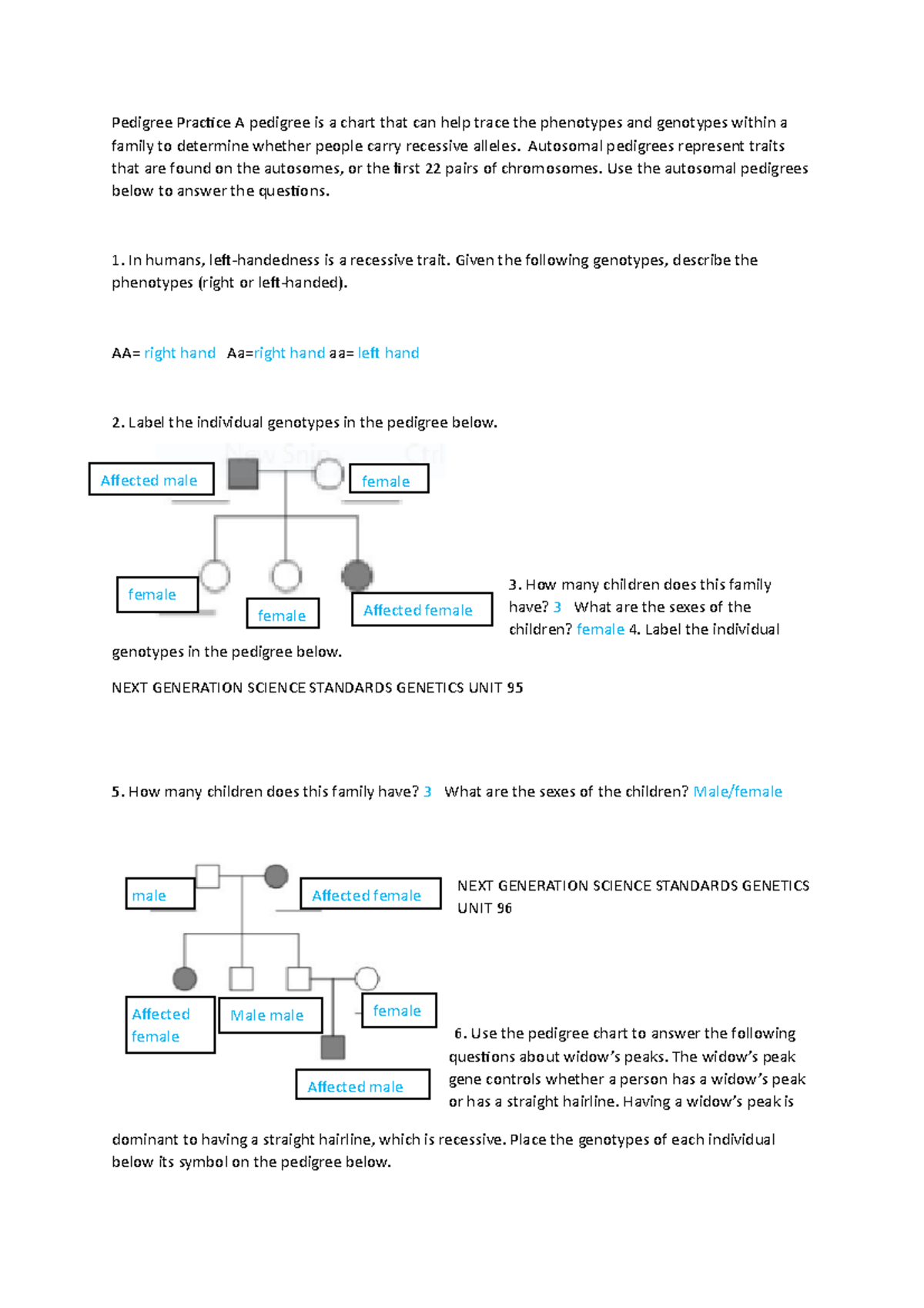 Pedigree - the study of living organisms, divided into many specialized ...
