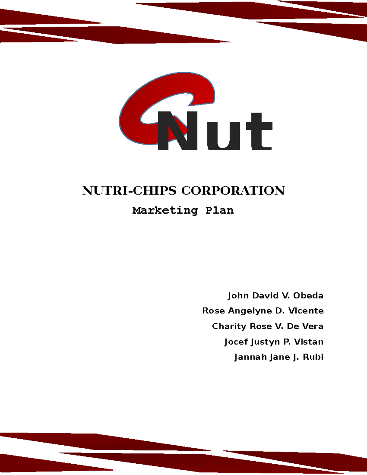 Plannnnnnnnnnnnnnnnn - NUTRI-CHIPS CORPORATION Marketing Plan John ...