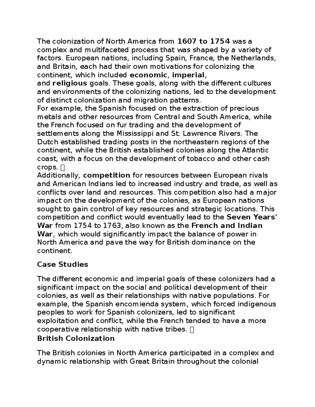 2.1 Context- European Colonization - The colonization of North America ...