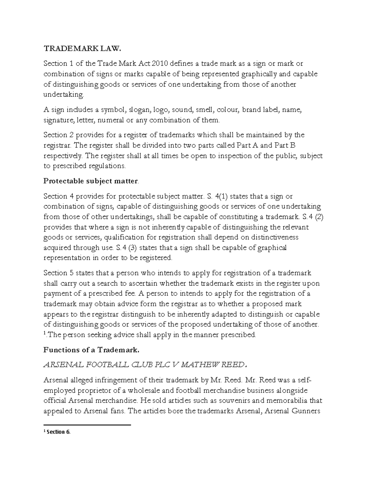 Trade Mark Law in Uganda - TRADEMARK LAW. Section 1 of the Trade Mark ...