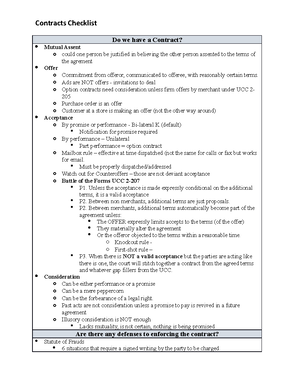Contracts - Outline [long version] - Study Ideas Make a study plan ...