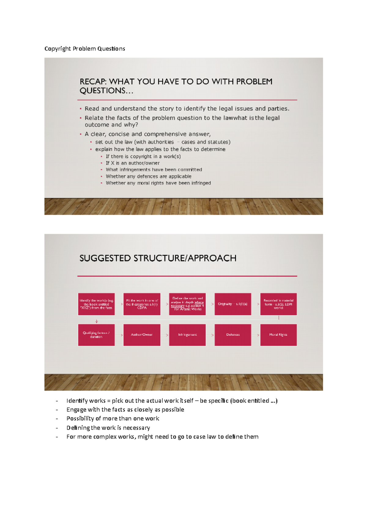 Copyright Problem Questions Lecture - Copyright Problem Questions ...
