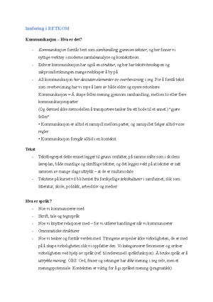 Teoretisk Refleksjon retkom - TEORETISK REFLEKSJON For å kunne forstå ...