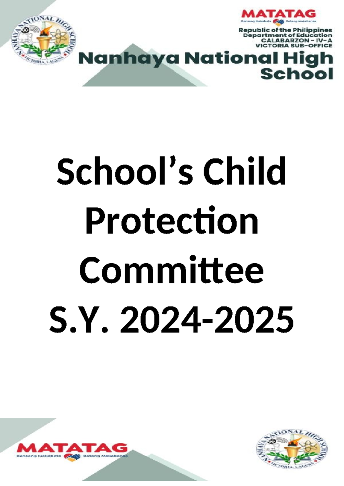 NNHS Child Protection Committee Report - School’s Child Protection ...