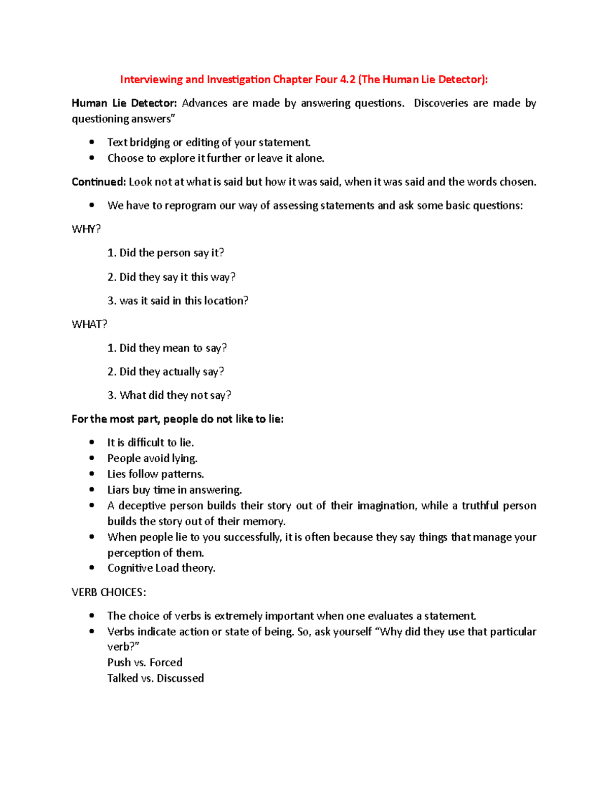 Interviewing and Investigation Chapter Four 4 - Discoveries are made by ...