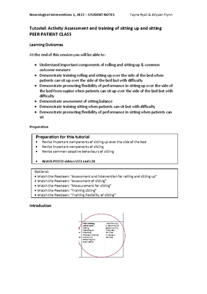 Standing up worksheet 2022 - Neurological Interventions 1, Semester 1 ...