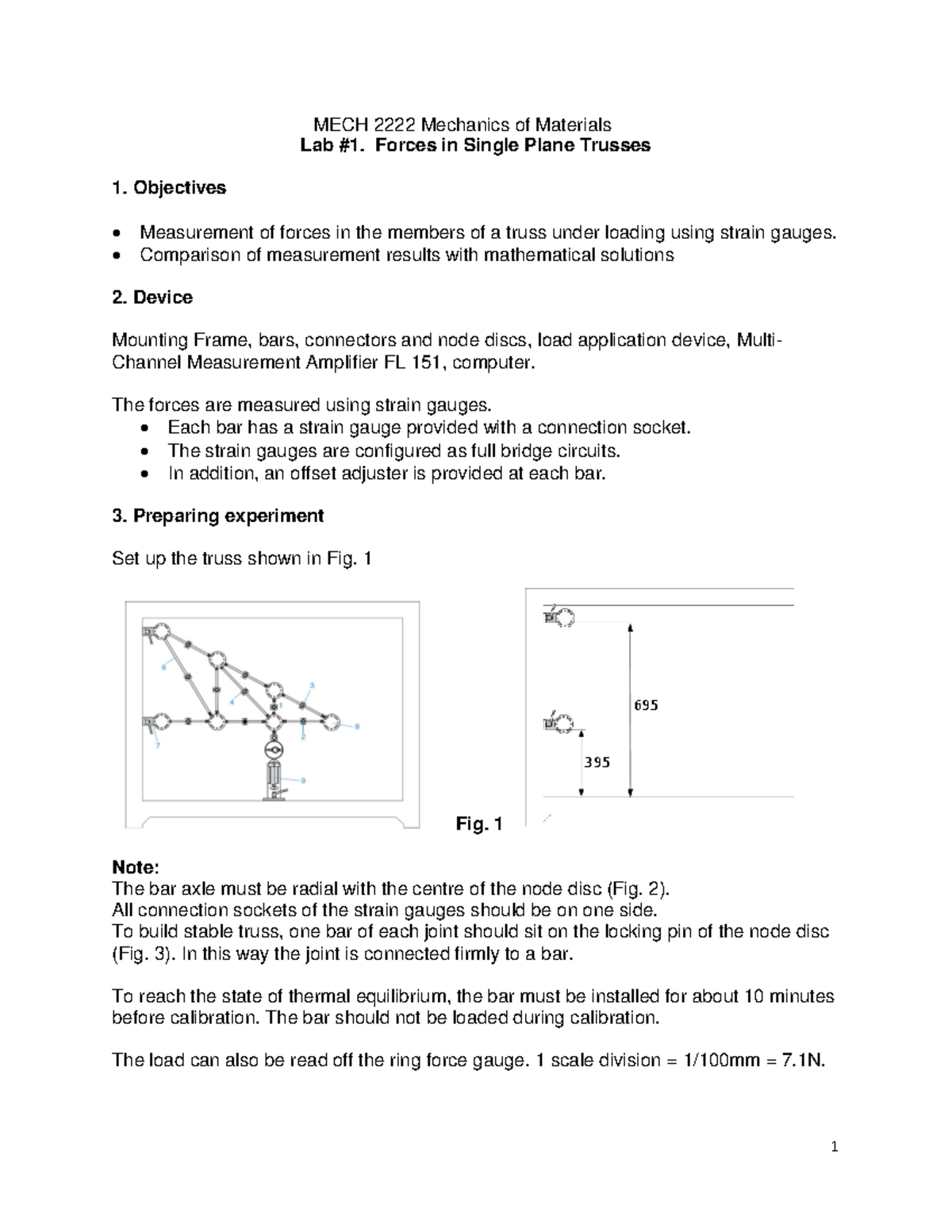 Lab 1 Instruction - MECH 2222 - U of M - Studocu