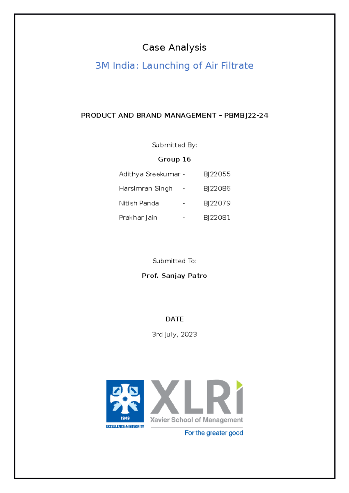 3M Case Analysis - Summary of the Minnesota Mining Company - Case Analysis 3M India: Launching ...