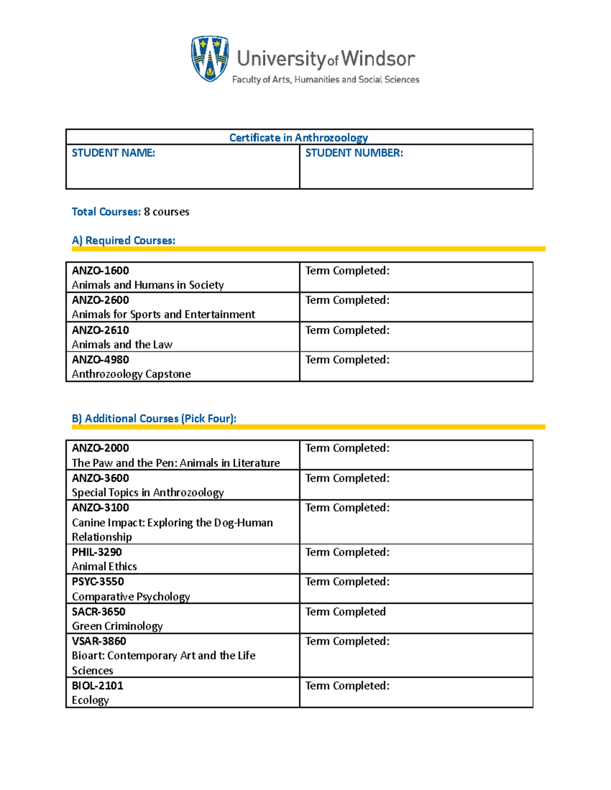 Certificate in anthrozoology - Certificate in Anthrozoology STUDENT ...