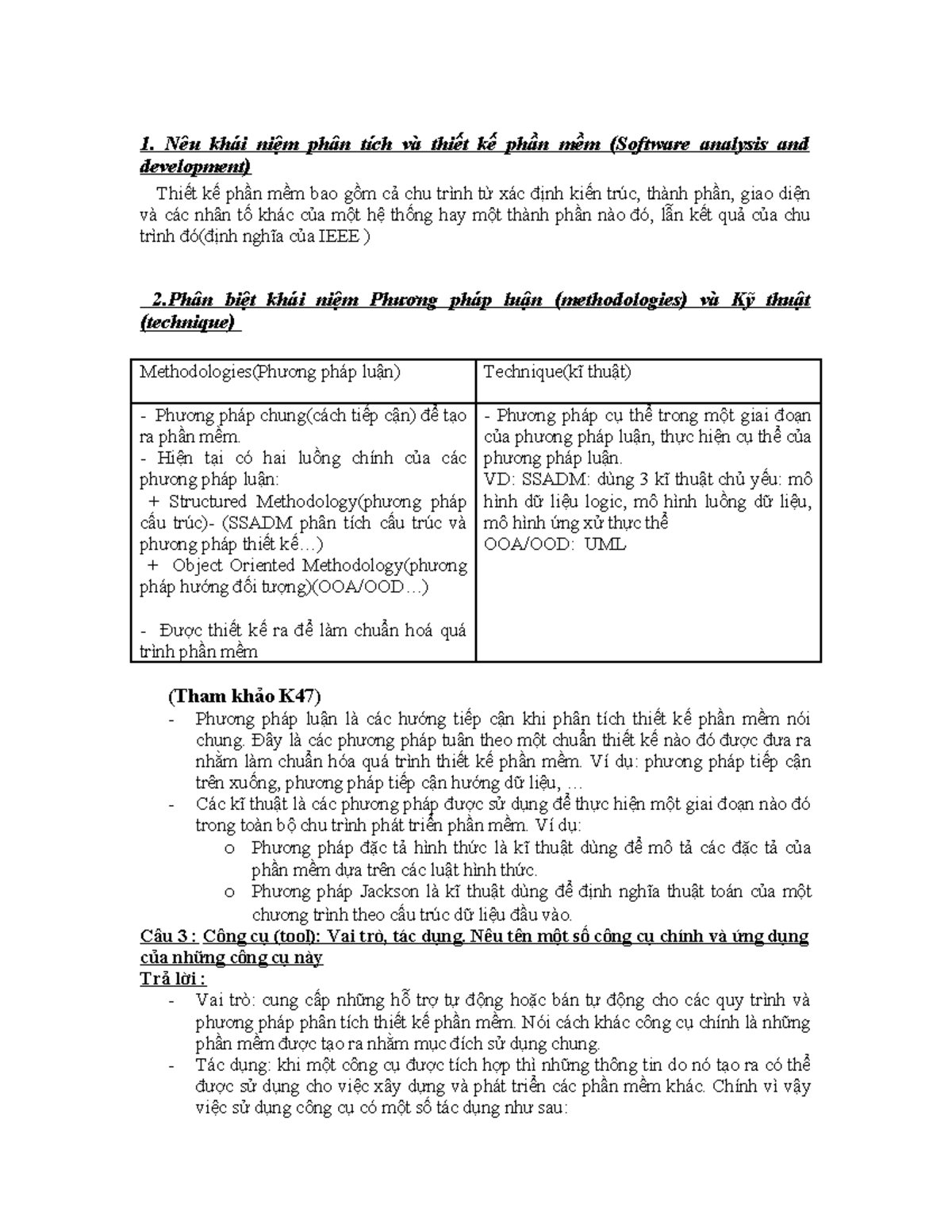 [123doc] - de-cuong-thiet-ke-va-xay-dung-phan-mem - 1. Nêu khái niệm phân tích và thiết kế phần ...