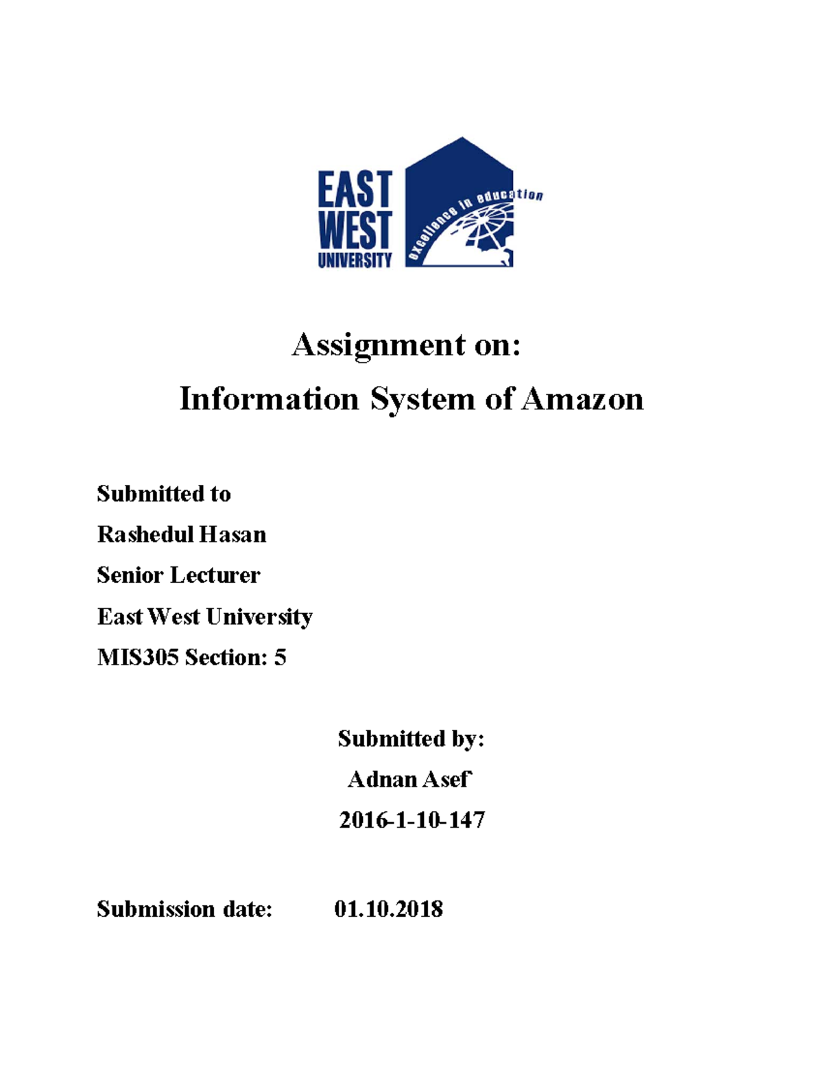 Amazon case study - Assignment on: Information System of Amazon ...