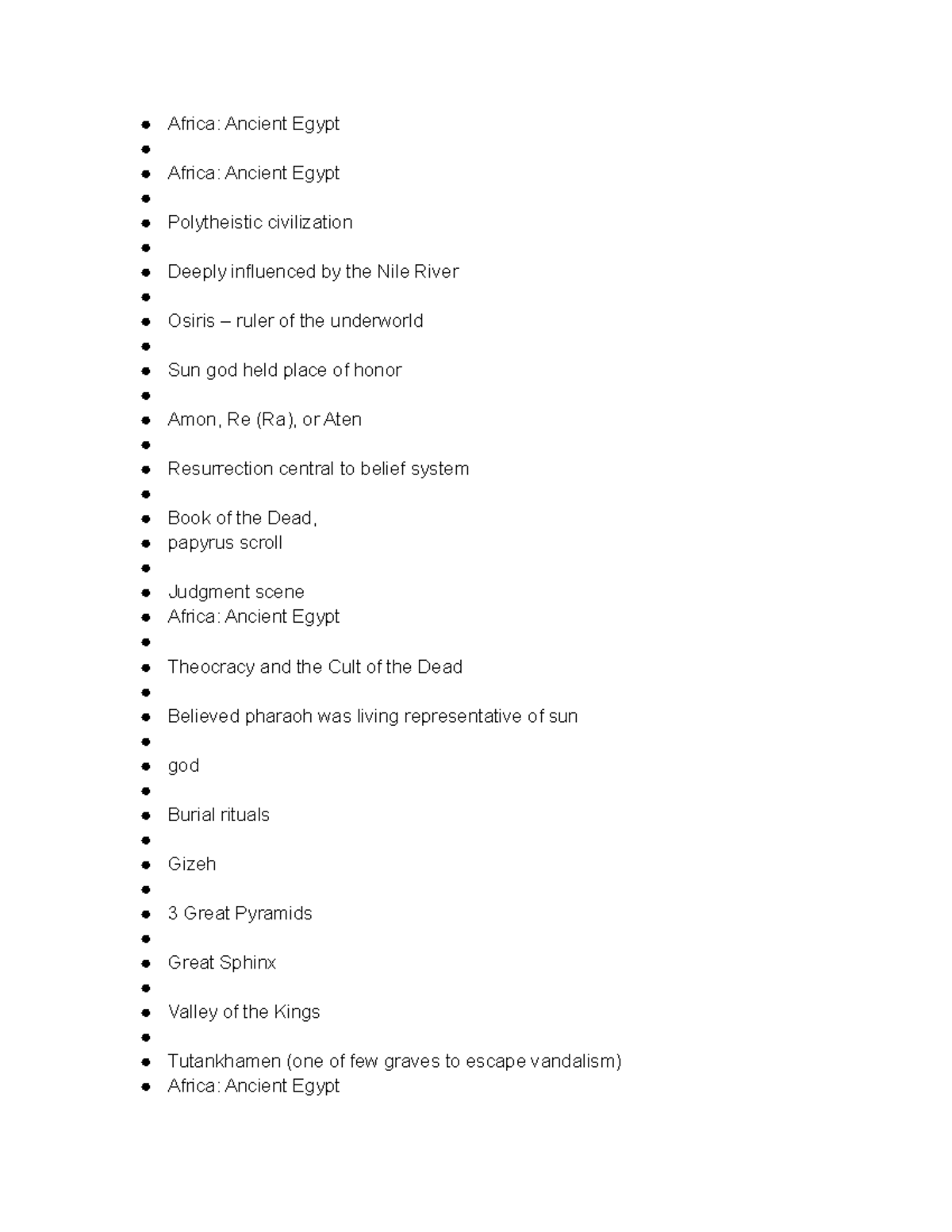 Chapter 1 Part 9 - Presentation Notes - Africa: Ancient Egypt Africa ...