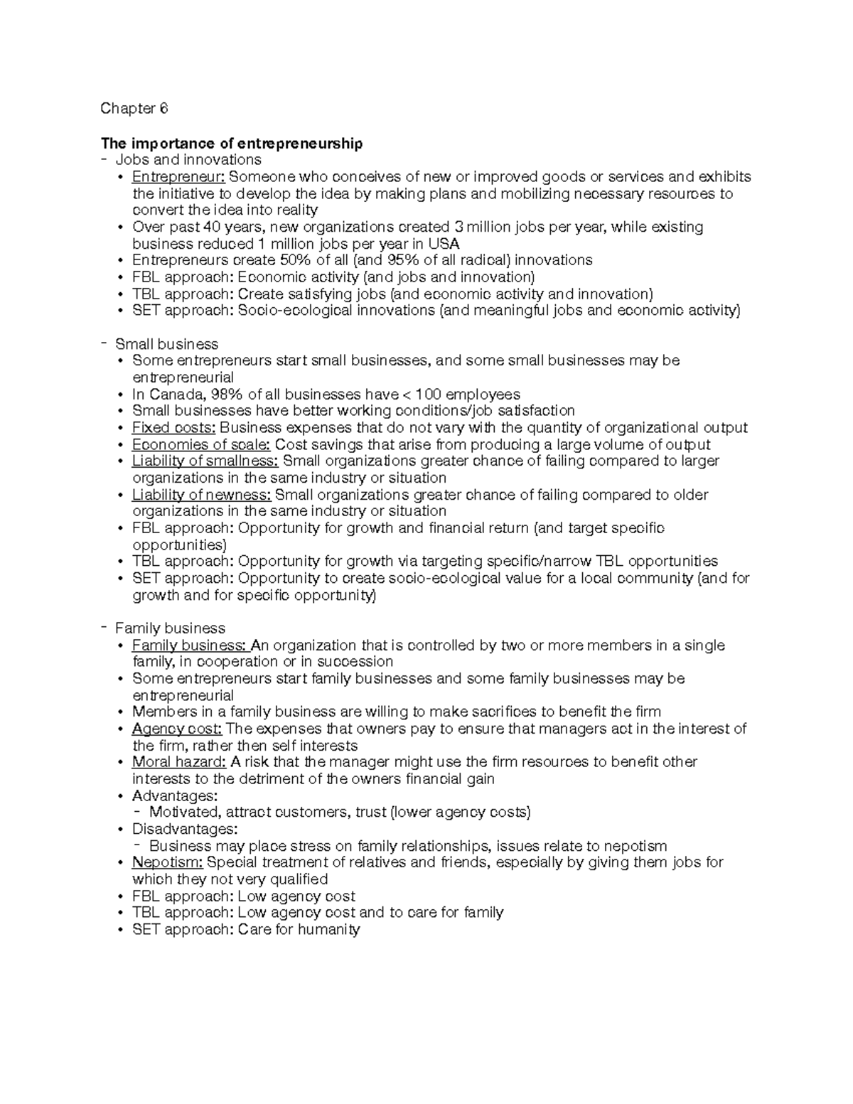 GMGT Chapter 6 - Notes for GMGT 2060 - Chapter 6 The importance of ...