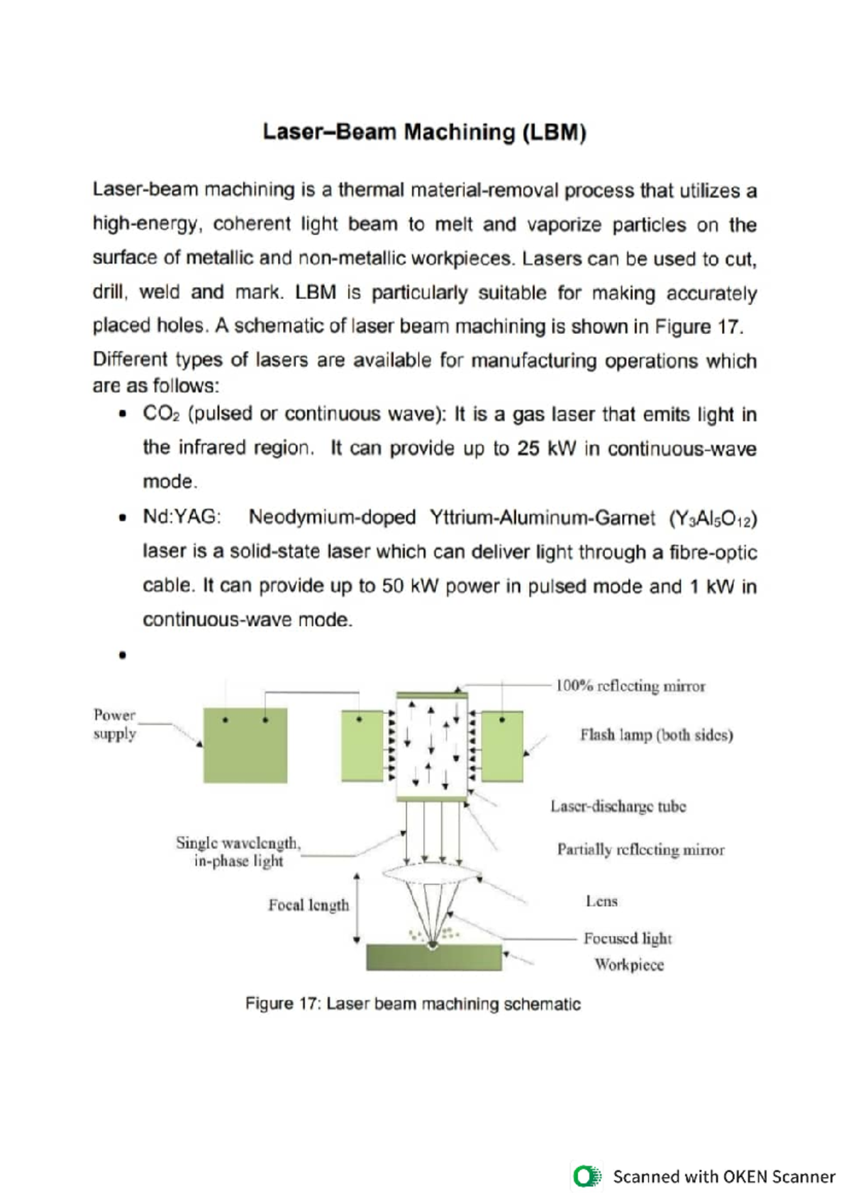 Modern Manufacturing Process - Laser- Beam Machining ( LBM), Electron ...