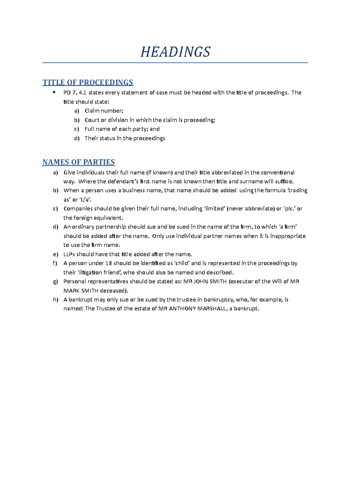 Headings For Coursework 2 Commercial law - HEADINGS TITLE OF ...