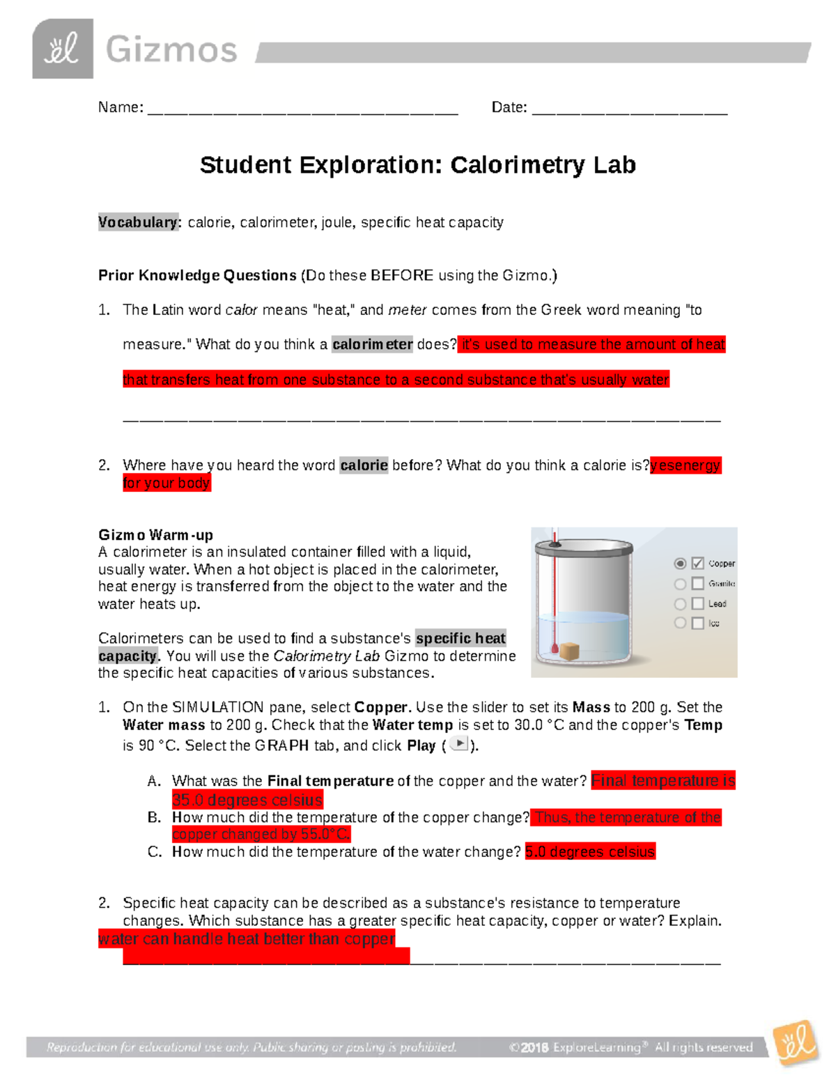Calorimetry Lab SE - Google Docs - Name ...
