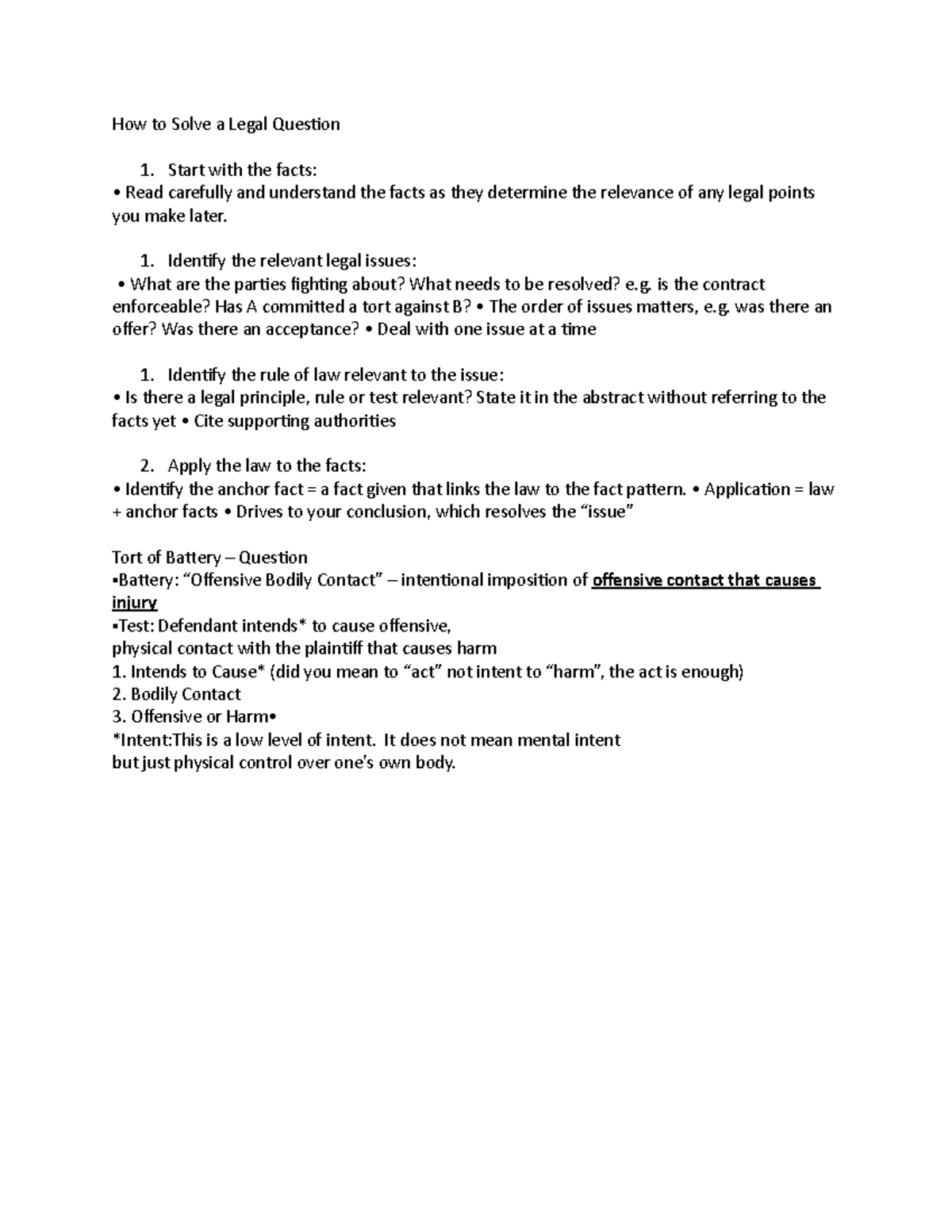 How to Solve a Legal Question - law - How to Solve a Legal Question ...