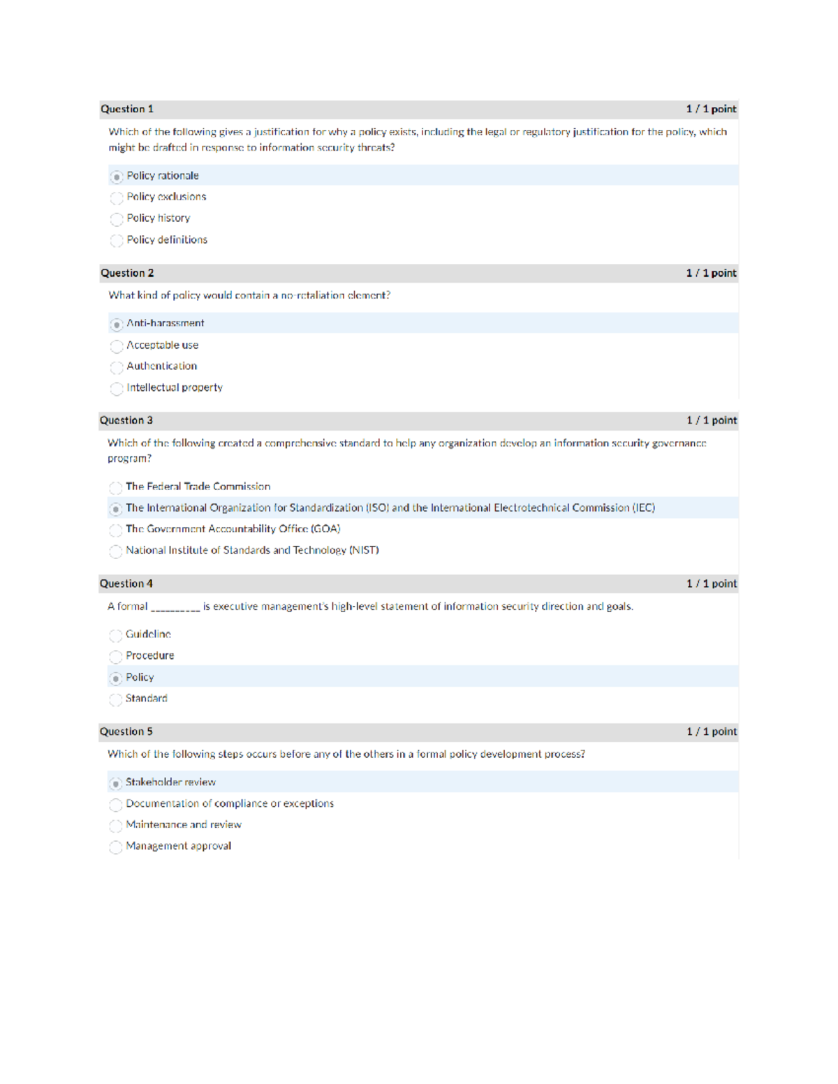 Module 5 reading quiz - Quiz - CYB 260 - Studocu