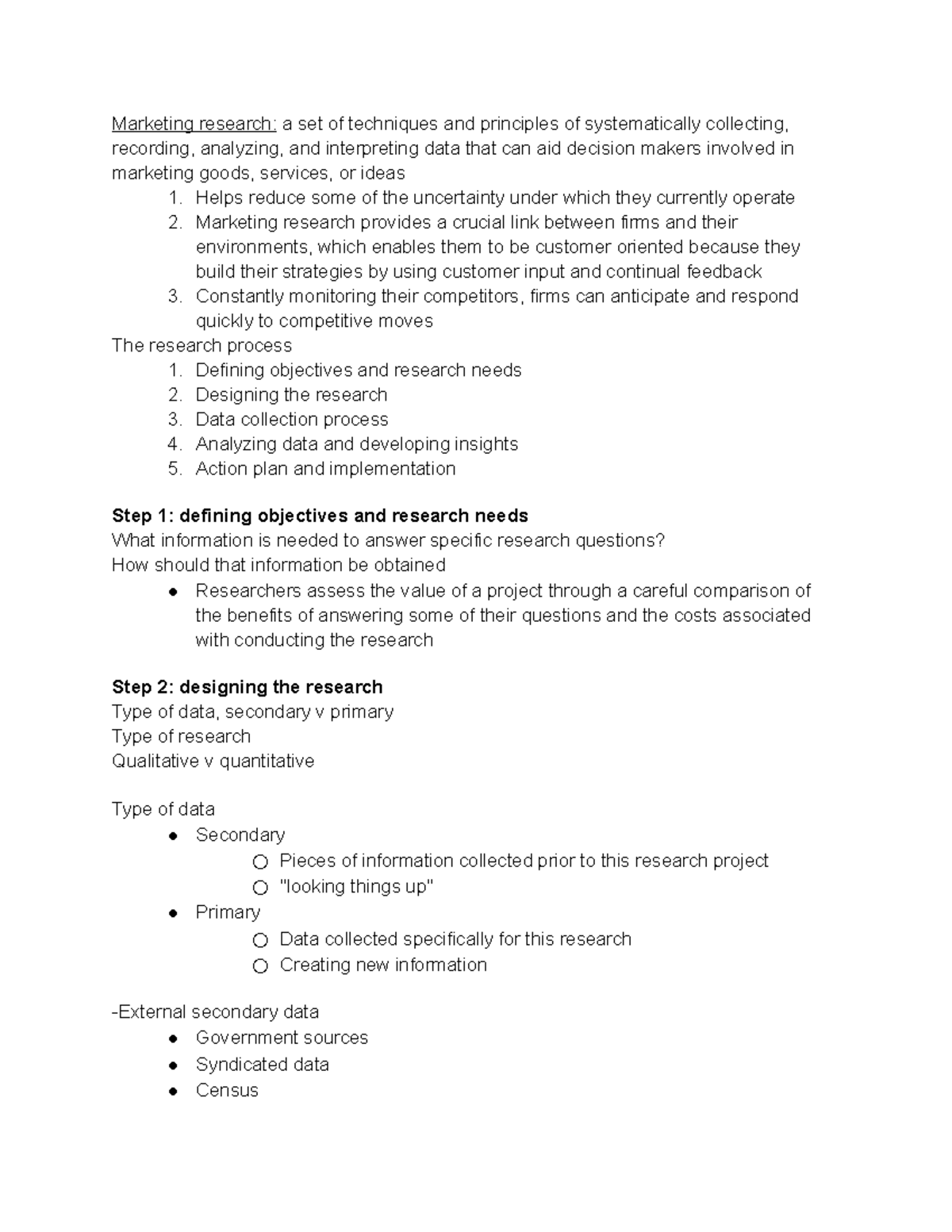 Chapter 10 marketing - Marketing research: a set of techniques and principles of systematically ...