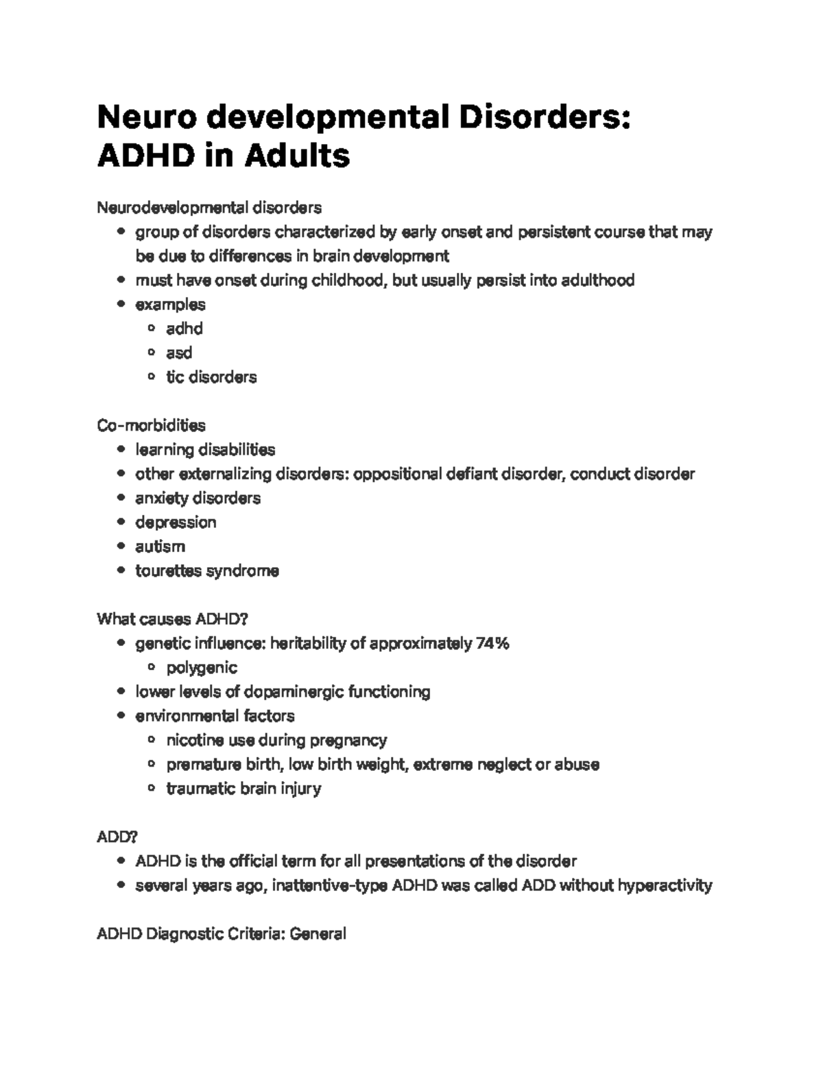 Neuro developmental Disorders ADHD in Adults - N e u ro d eve l o p m e ...