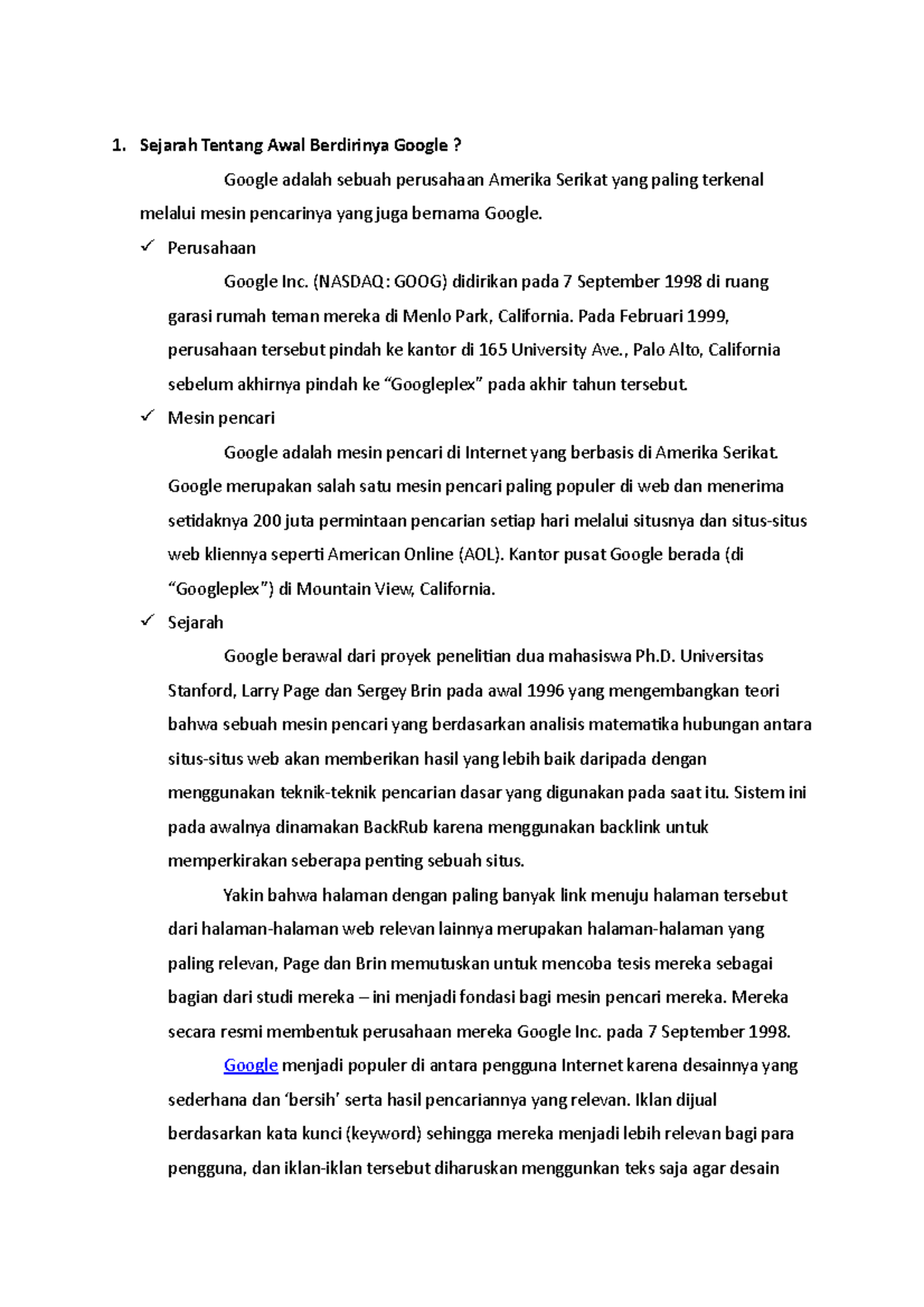 Sejarah Google dan Yahoo - Sejarah Tentang Awal Berdirinya Google ...