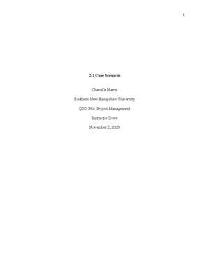 Charris - MAT 243 Project One Summary Report - MAT 243 Project One ...