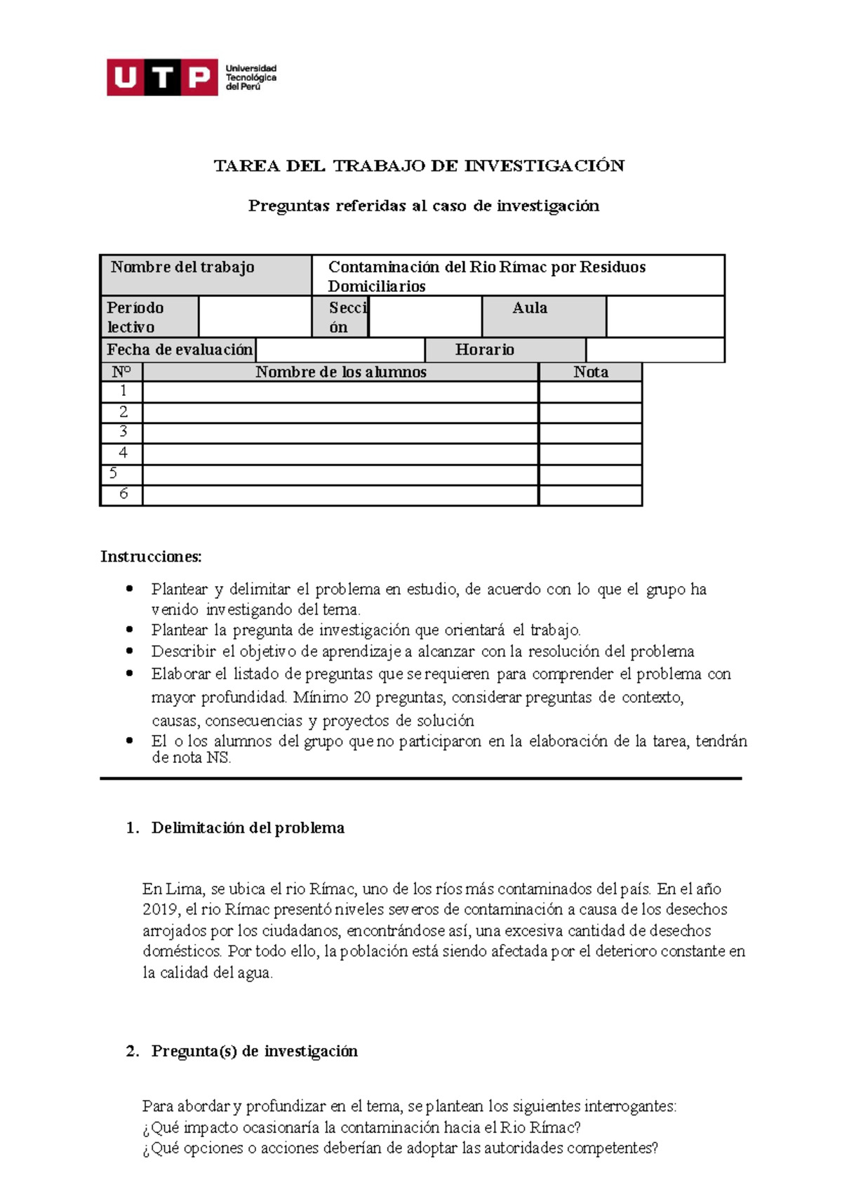 Delimitación del tema de investigación, pregunta, objetivo general y ...