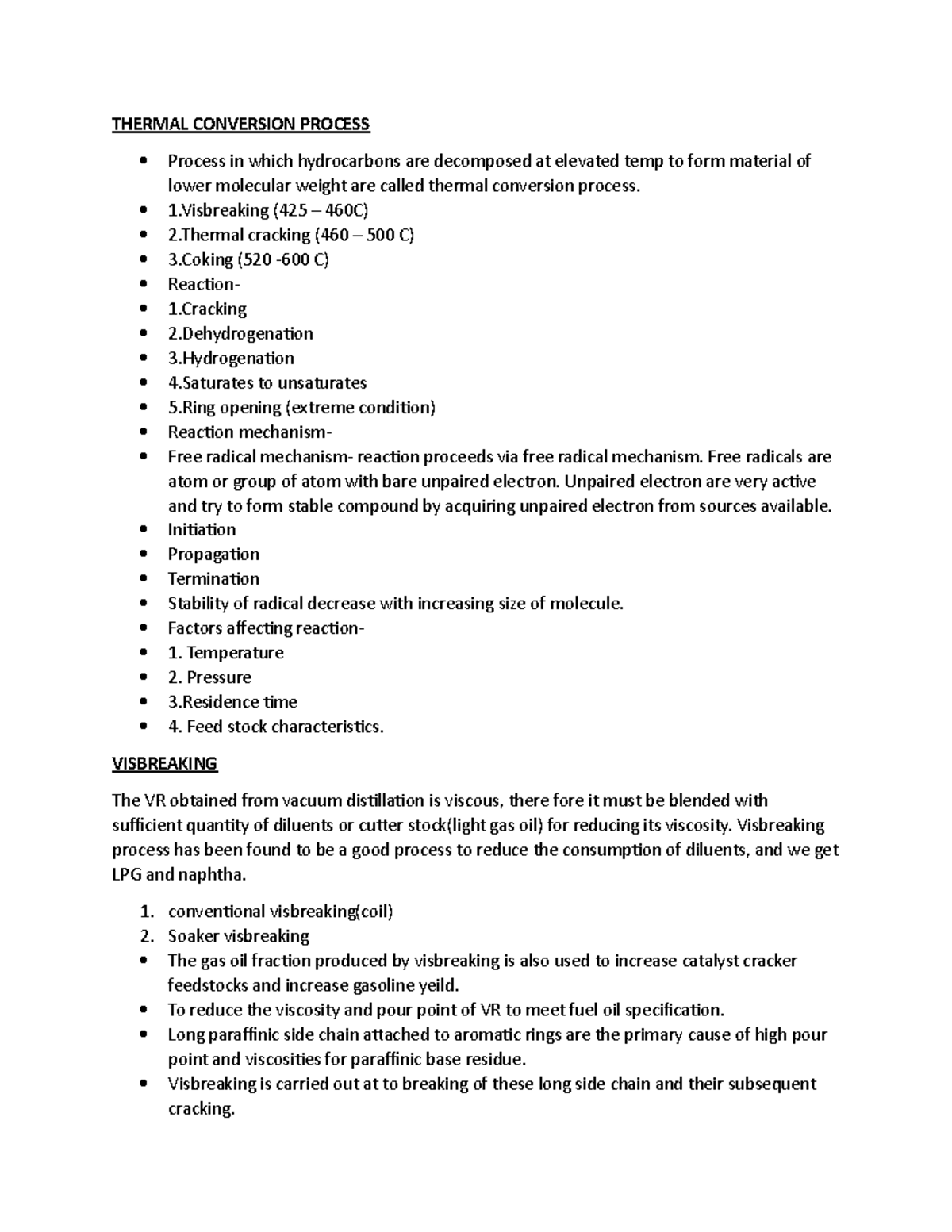 Thermal Conversion Process - THERMAL CONVERSION PROCESS Process in ...