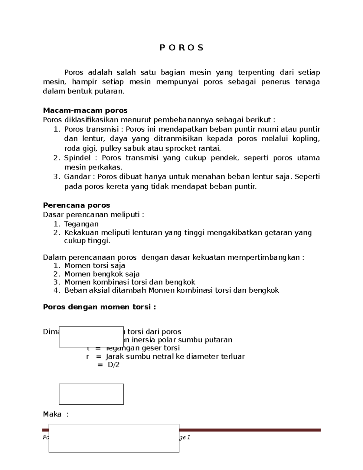 P O R O S OL - advveverrevder - P O R O S Poros adalah salah satu ...