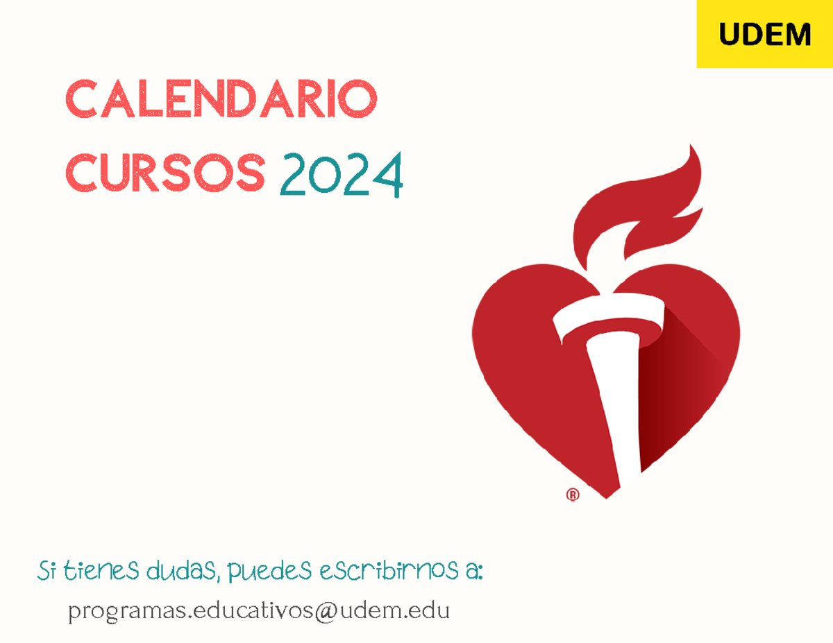 INFO Cursos - presentación - Calendario cursos 2024 programas@udem ...