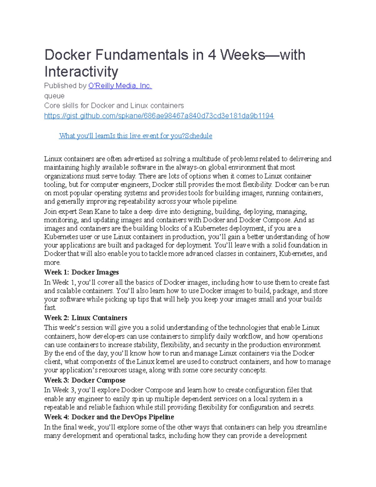 Notes - Data science - Docker Fundamentals in 4 Weeks—with ...