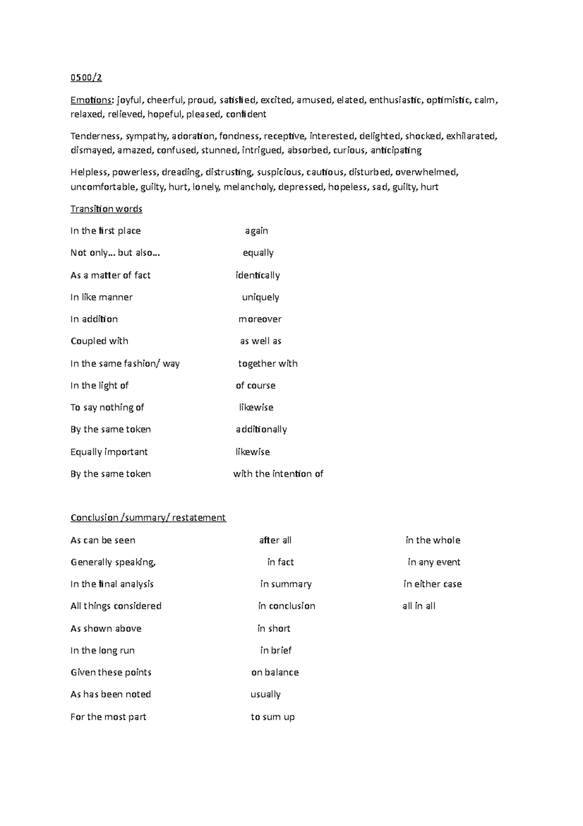 English short notes - READ IT BE HELPFUL FOR YOUR WRITING.THAT IS ...