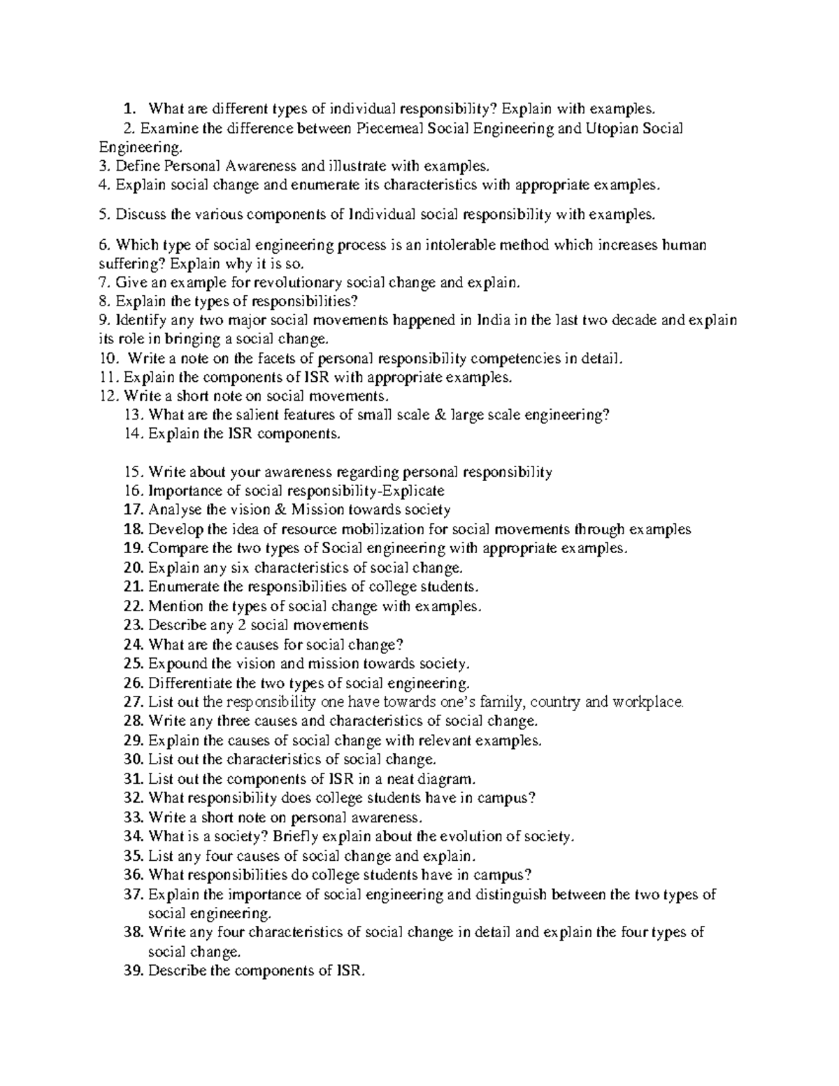 SE Descriptive Question Bank - 1. What are different types of ...