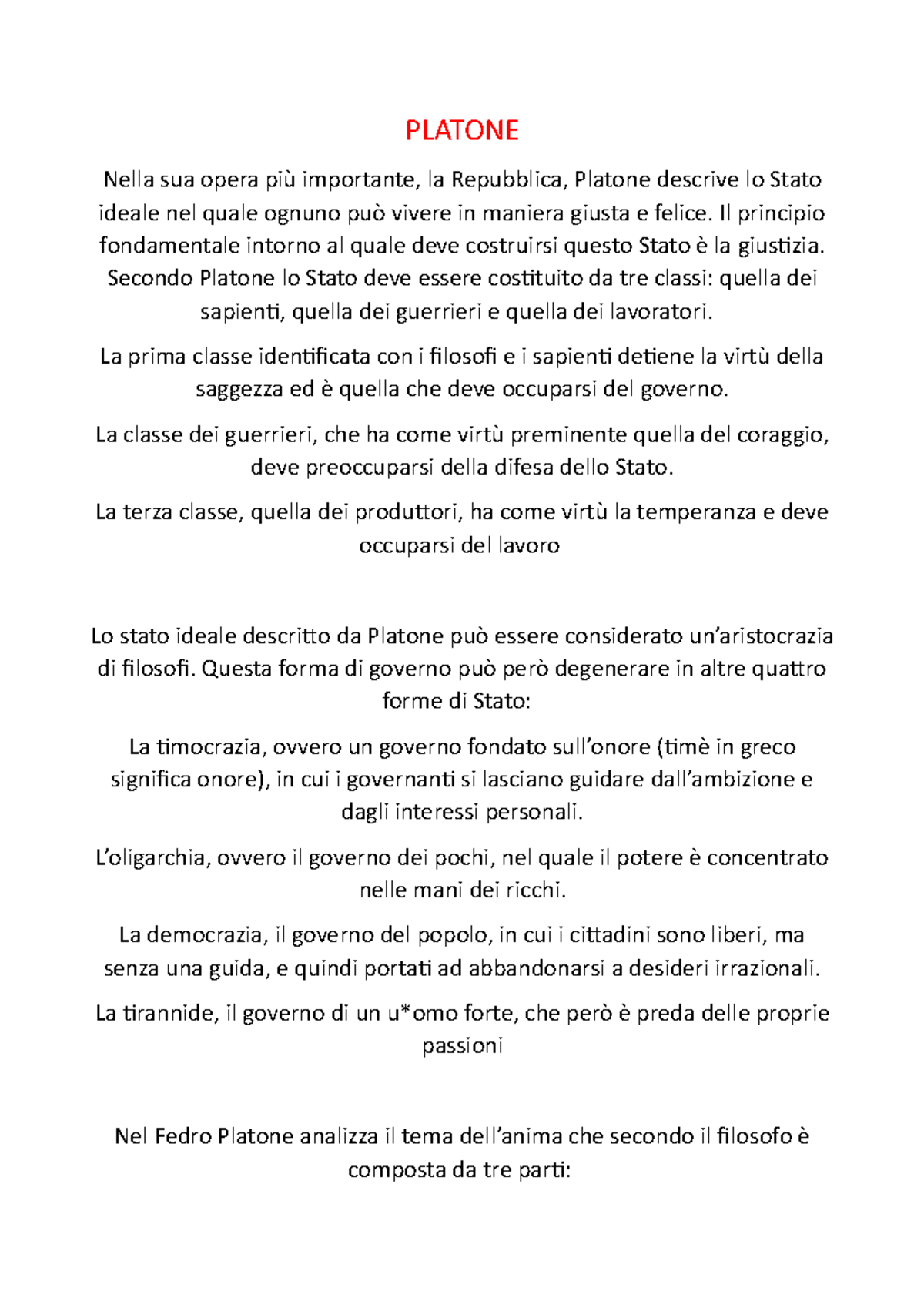 Platone - Il principio fondamentale intorno al quale deve costruirsi questo Stato è la giustizia ...