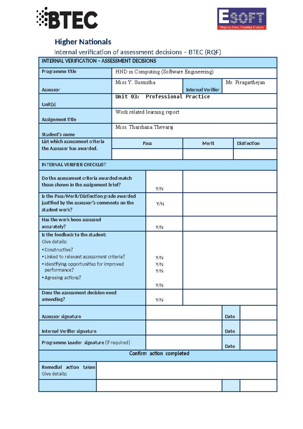 Professional practice assignment final submission you - Higher ...