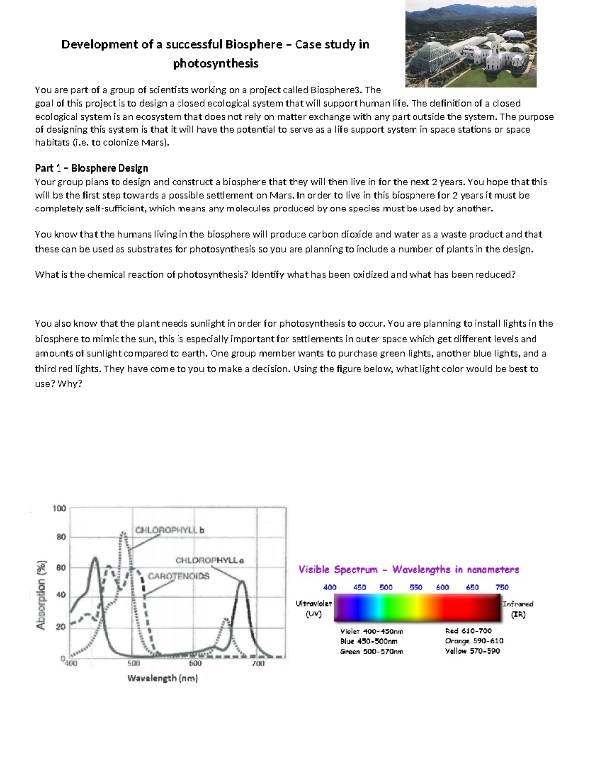 Chapter 8 Case Study - photosynthesis - Development of a successful ...