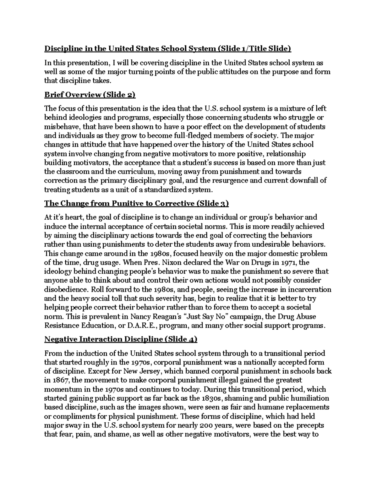 Document 36 - Notes - Discipline in the United States School System ...