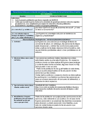 Act07. Bitacora OP - pensamiento critico para la solución de problemas ...