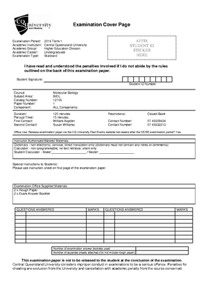 Bio - QCAA - 220474 Queensland Curriculum and Assessment Authority ...