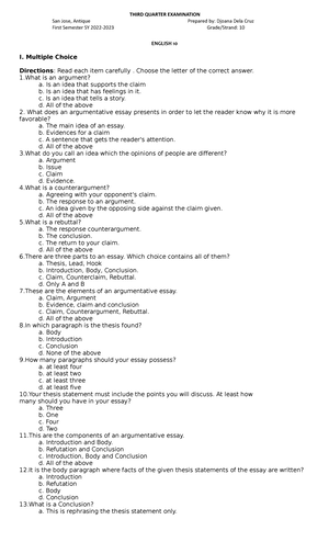 ICT 11 Research - PRACTICAL RESEARCH I General Instructions: Read ...