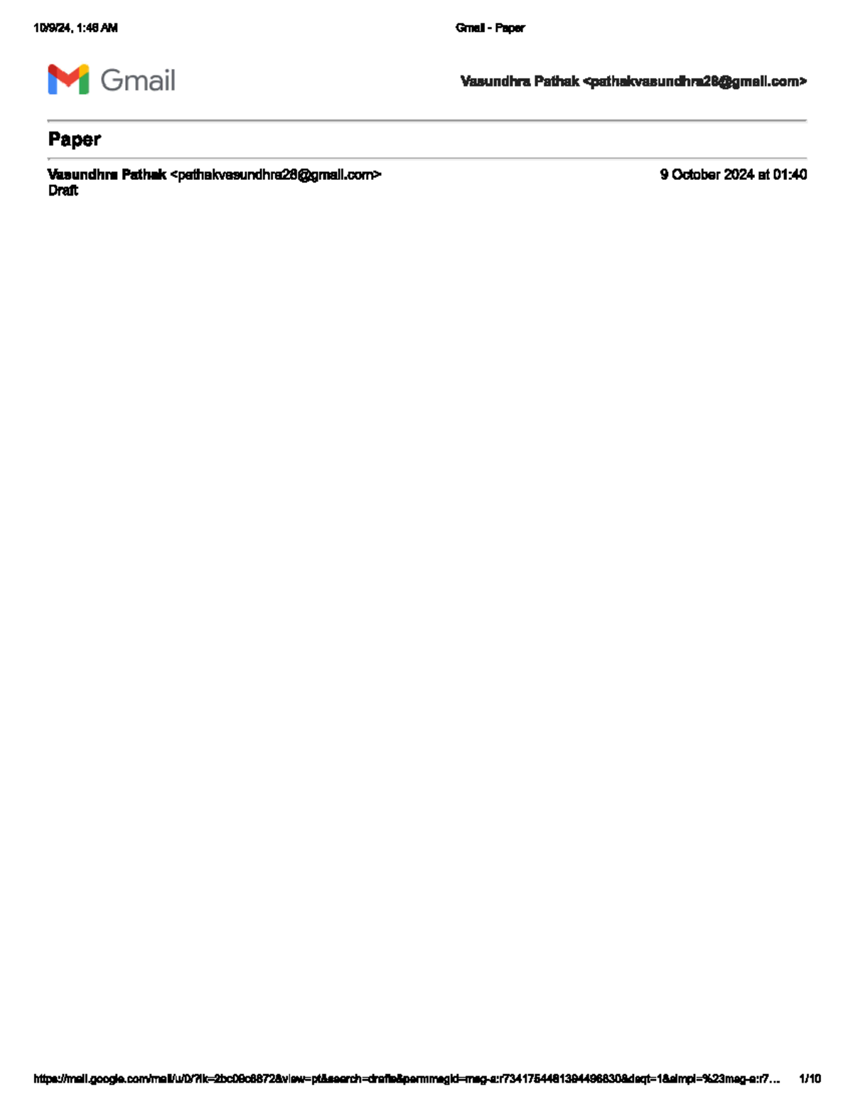 408 - EXAM PAPWR - 1:46AM Gmail Paper Gmail Vasundhra Pathak Paper ...