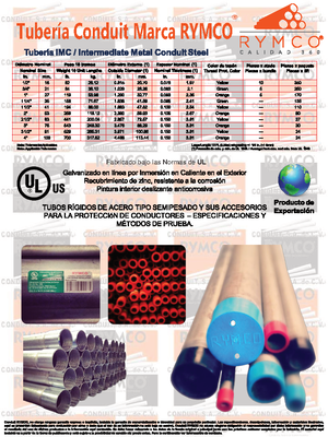 Ficha Tecnica ( Corregir) IMC Rymco - Química orgánica - Tubería ...